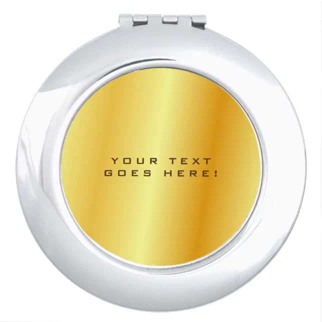 solid gold compact mirror