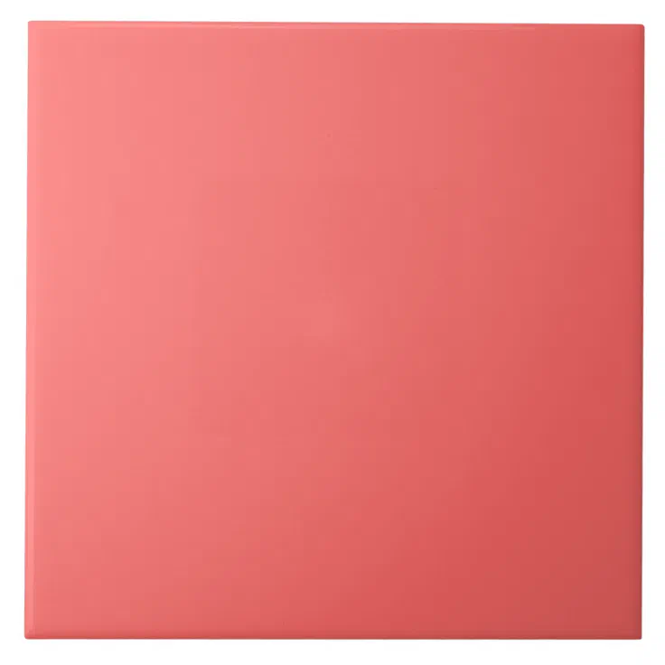 Plain Watermelon Pink Ceramic Tile | Zazzle