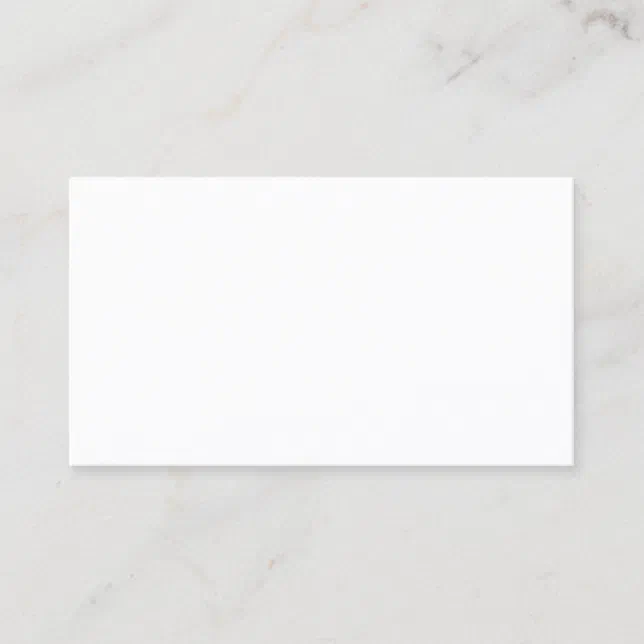 Plain White 3.5" x 2" Rectangle Semi-Gloss Business Card | Zazzle