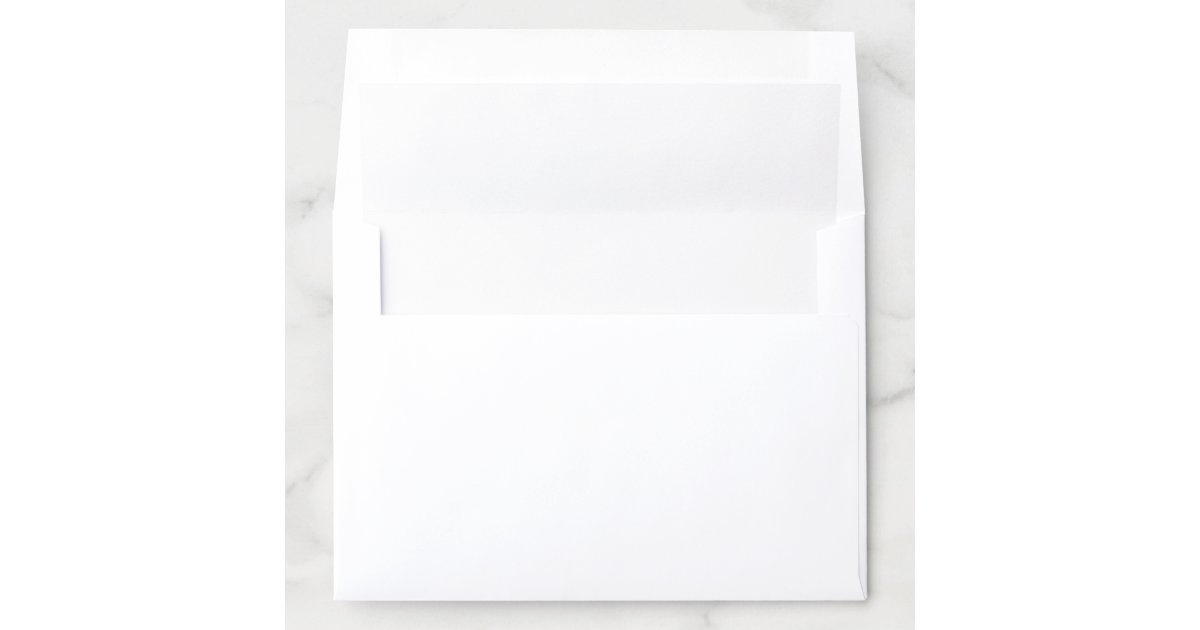 Plain White A7 Blank Wedding Envelope Liner | Zazzle