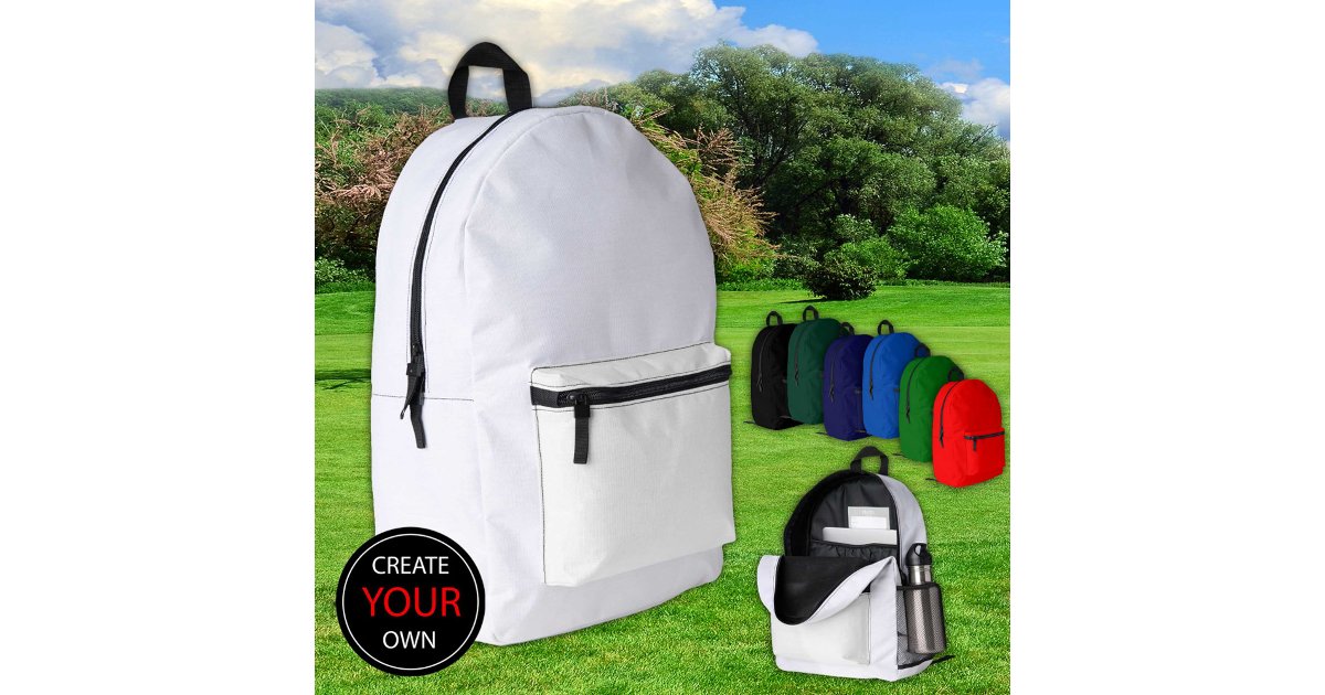 Plain White Backpack, Bag / Customize | Zazzle