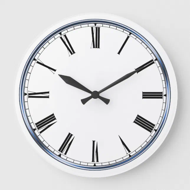 Plain white classic looking wall clock | Zazzle