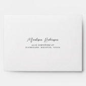 Plain White RSVP Return Address Envelope | Zazzle