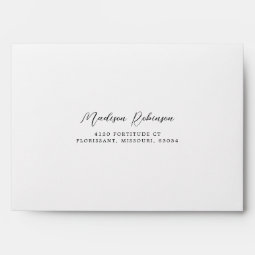Plain White RSVP Return Address Envelope | Zazzle