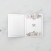 Plain white simple floral wedding invitation | Zazzle