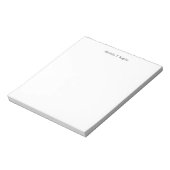 Plain White Simple Professional Classic Minimalist Notepad | Zazzle