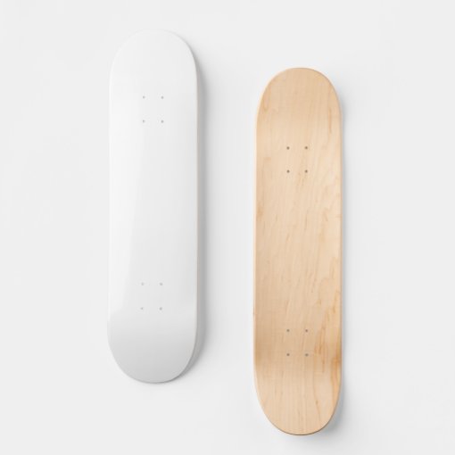 Plain White Skateboard | Zazzle