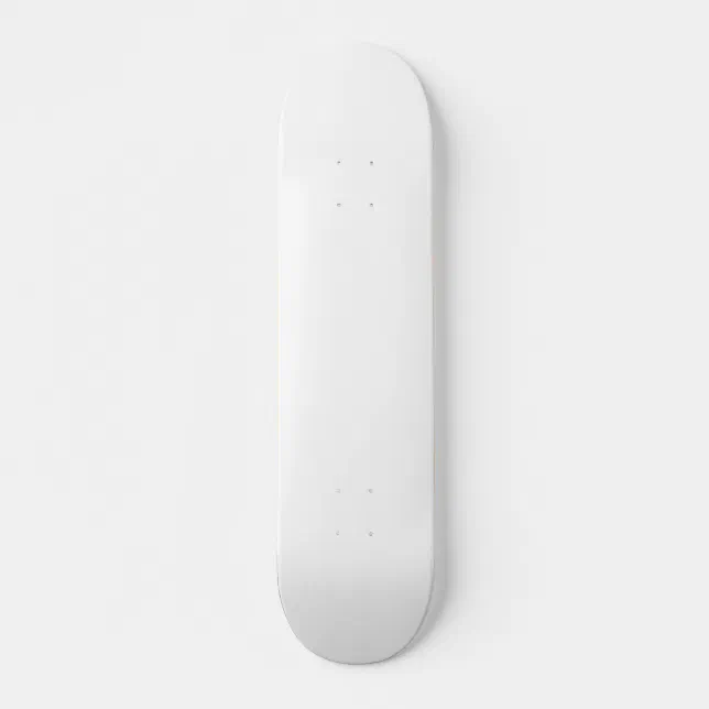 Plain White Skateboard | Zazzle