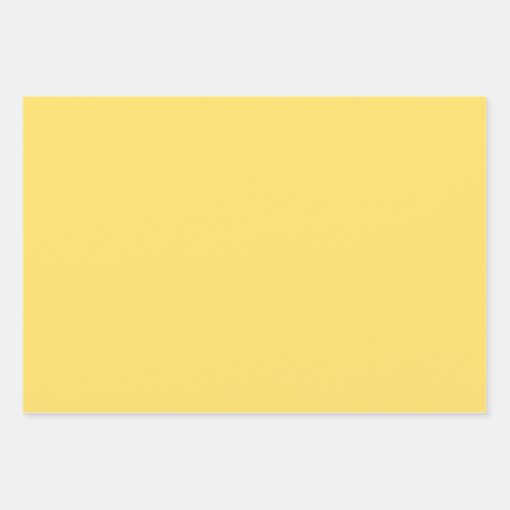 Plain Yellow Wrapping Paper Sheets | Zazzle