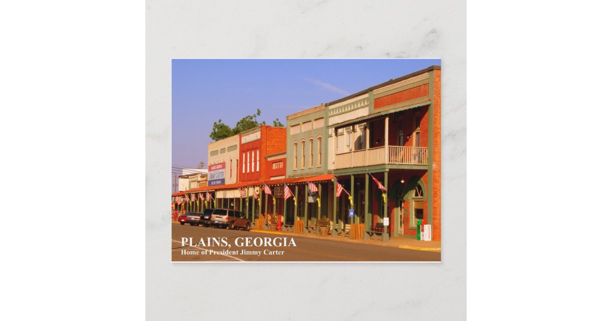 PLAINS, GEORGIA - Home of President Jimmy Carter Postcard | Zazzle