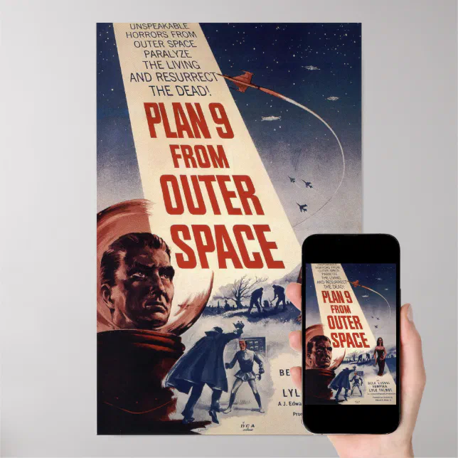 Plan 9 From Outer Space Vintage Movie Poster | Zazzle