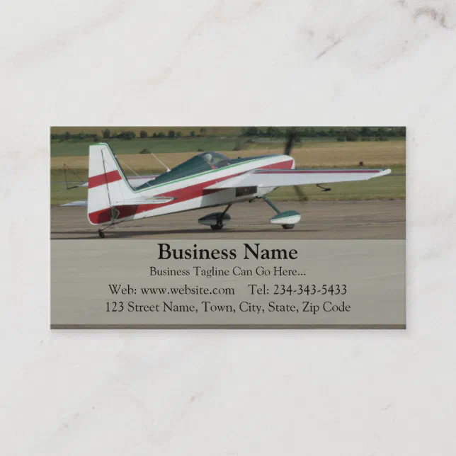 Plane Business Card | Zazzle