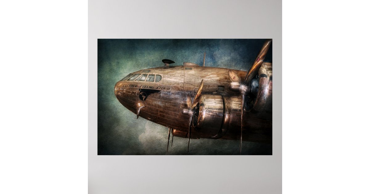 Plane - Pilot - The flying cloud Poster | Zazzle