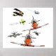 Planes Flying Aviation Art Poster | Zazzle