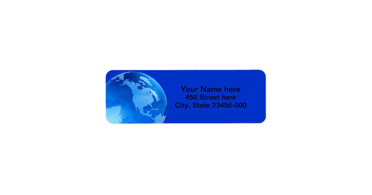 Planet Earth Address Labels | Zazzle