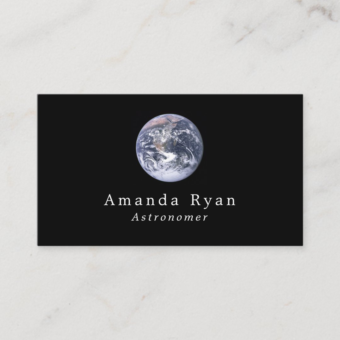Planet Earth, Astronomy Business Card | Zazzle