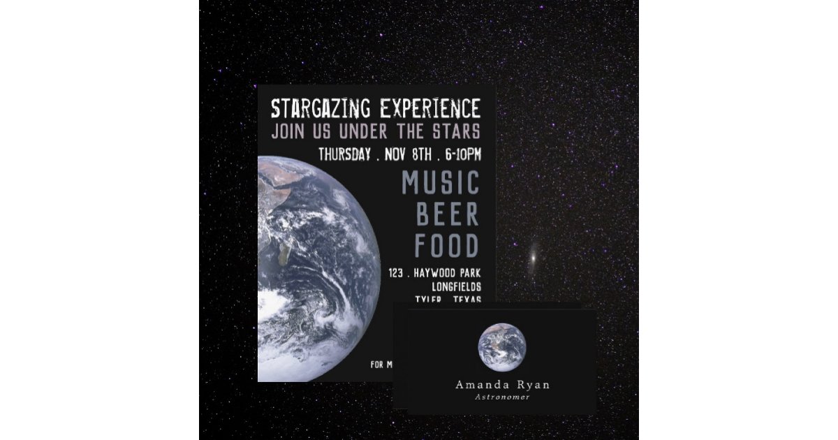 Planet Earth, Astronomy Business Card | Zazzle