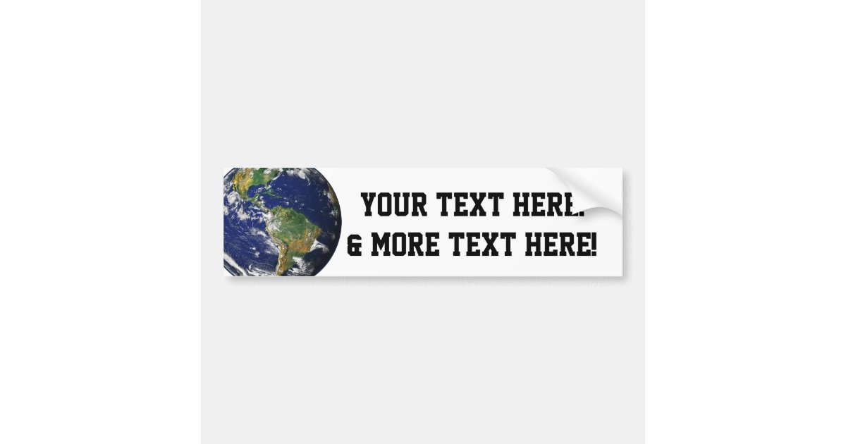 Planet Earth | Bumper Sticker | Zazzle