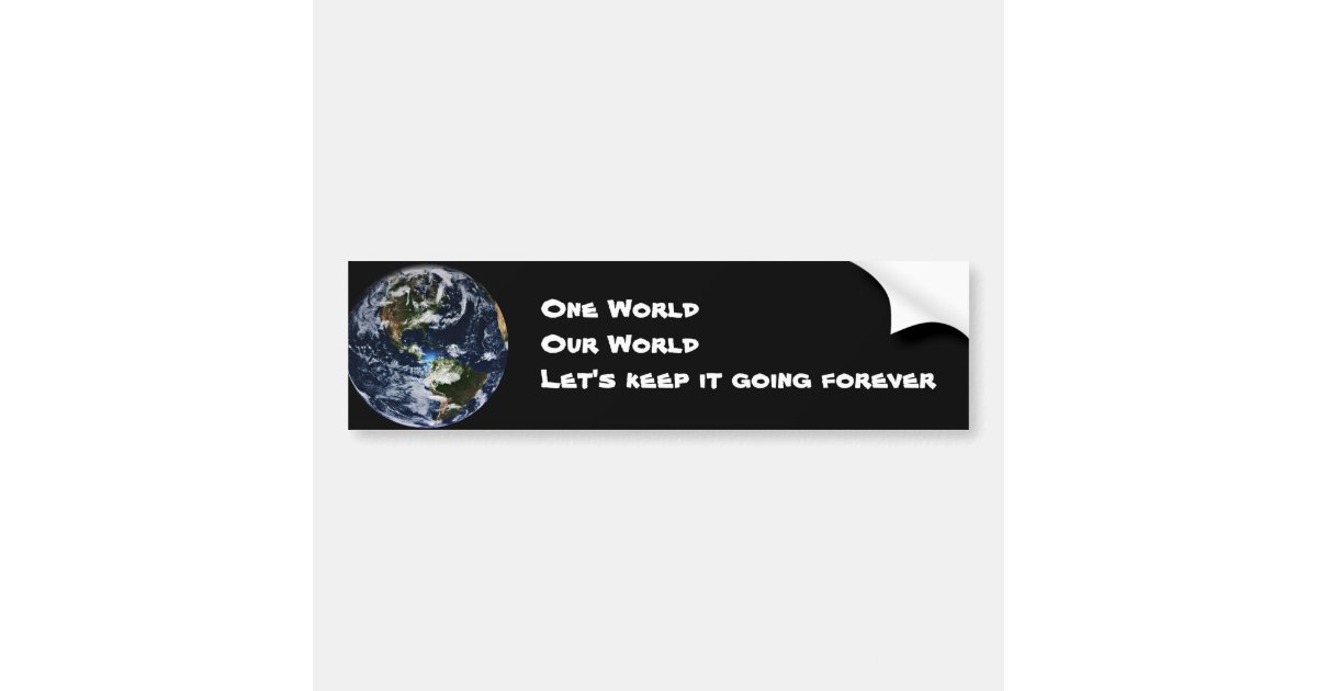 Planet earth bumper sticker | Zazzle