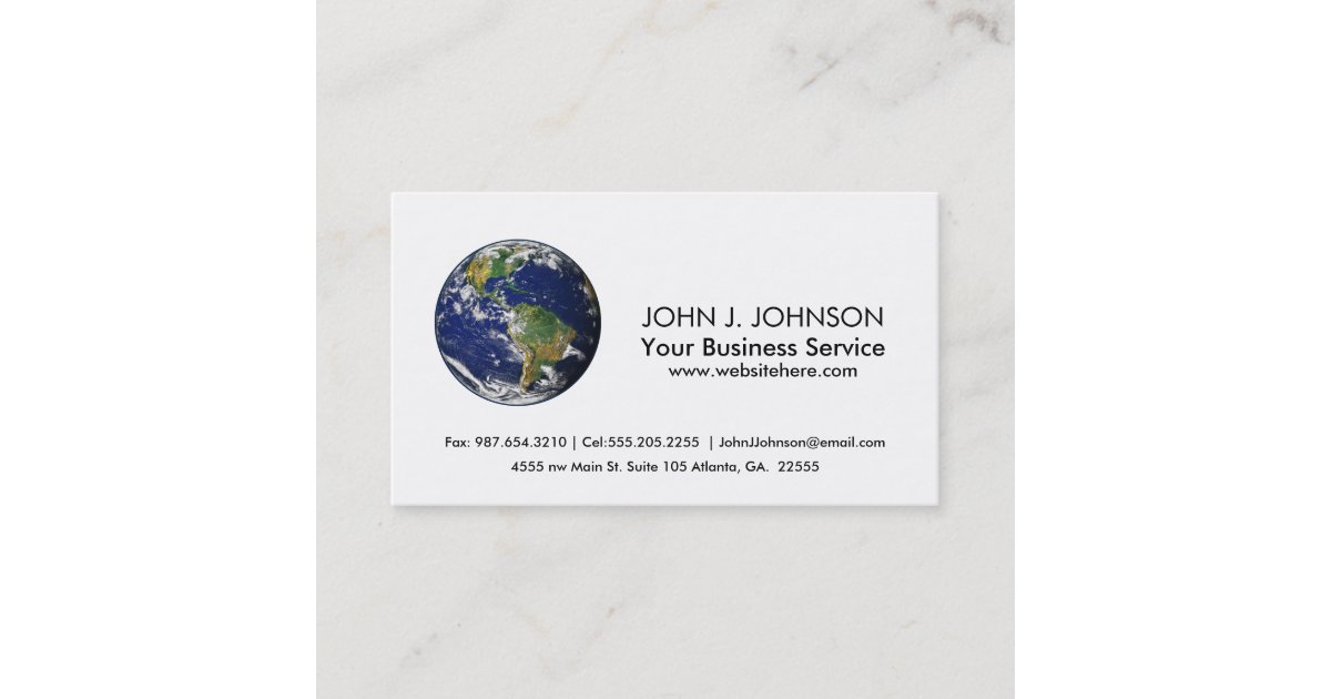 Planet Earth | Business Card | Zazzle