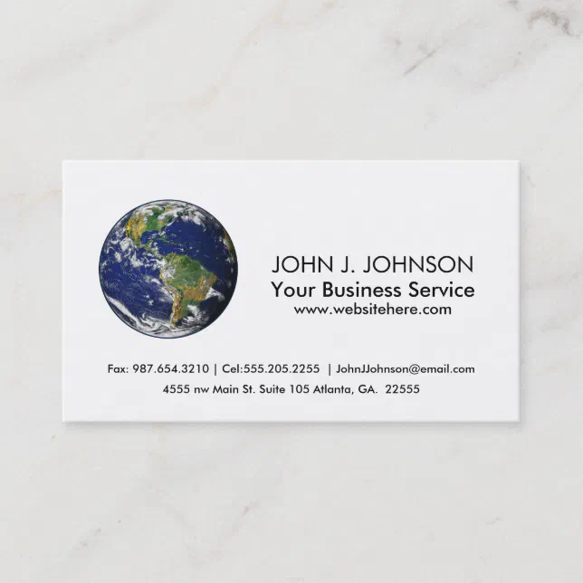 Planet Earth | Business Card | Zazzle