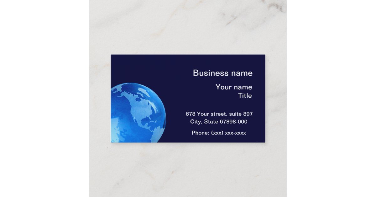 Planet Earth business cards | Zazzle
