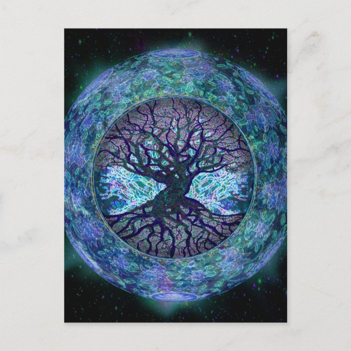 Planet Earth Circle of Life, Tree of Life Postcard | Zazzle.com