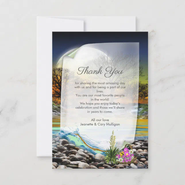 Planet Earth Element Thank You Card | Zazzle