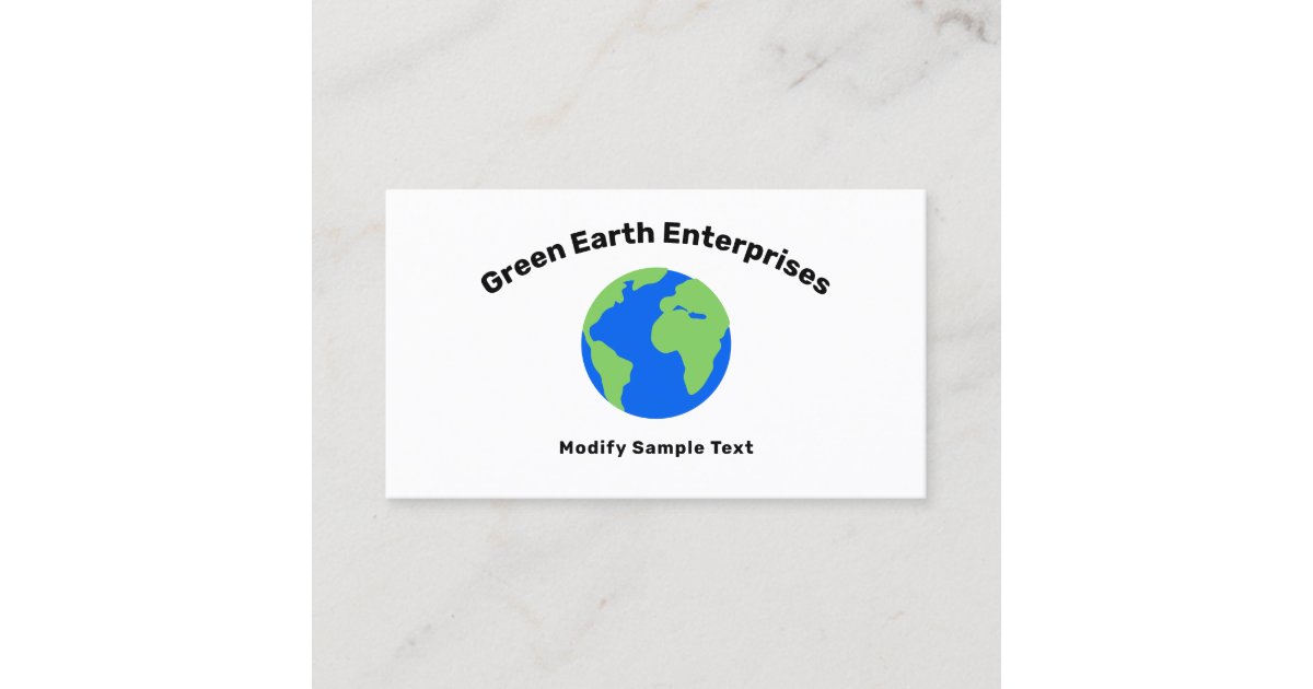 Planet Earth Environmental Business Card | Zazzle