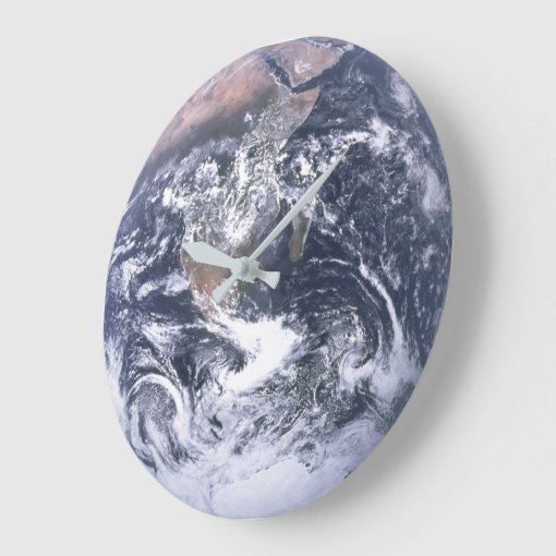 Planet Earth From Space Earth Day Large Clock | Zazzle