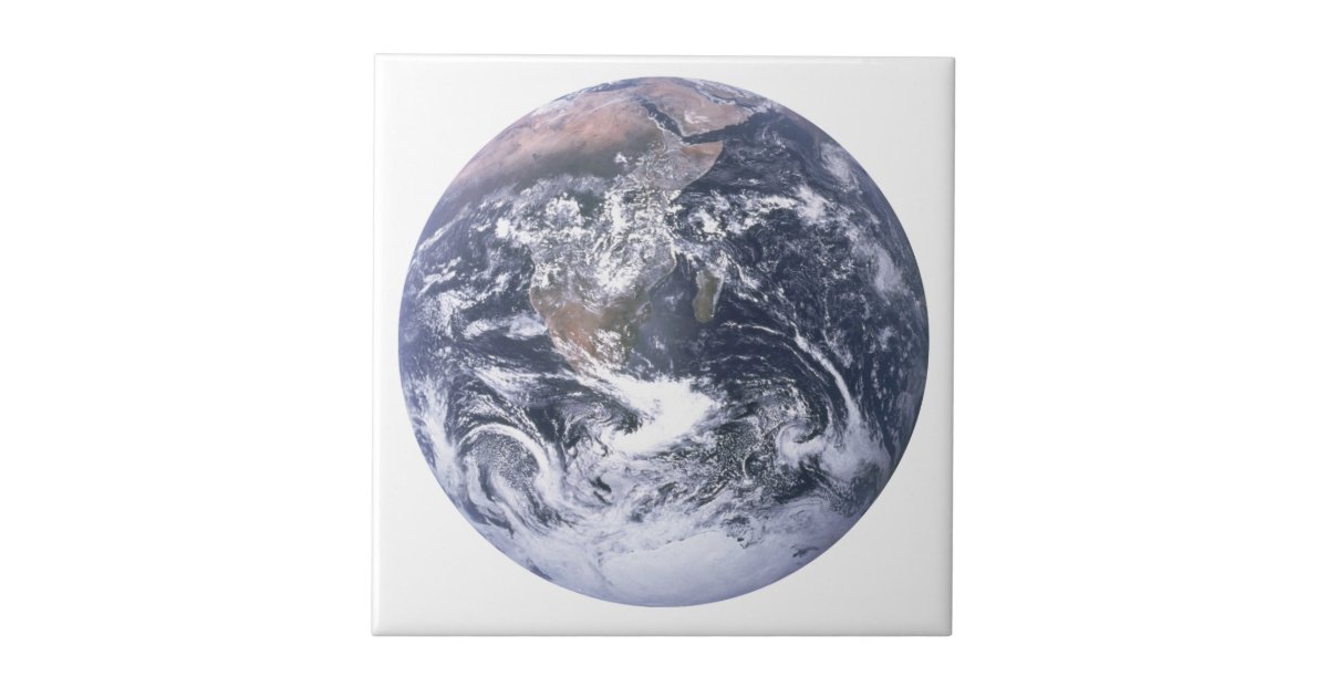 Planet Earth From Space Earth Day Tile | Zazzle.com