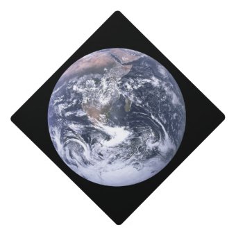 Planet Earth From Space Graduation Cap Topper | Zazzle