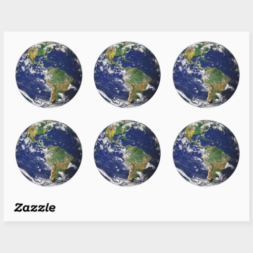 PLANET EARTH FROM SPACE Large Stickers | Zazzle