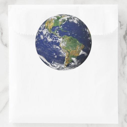 PLANET EARTH FROM SPACE Large Stickers | Zazzle