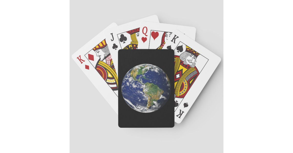 PLANET EARTH FROM SPACE Playing Cards | Zazzle