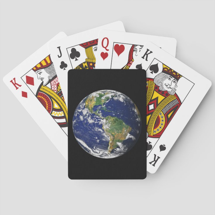 PLANET EARTH FROM SPACE Playing Cards | Zazzle