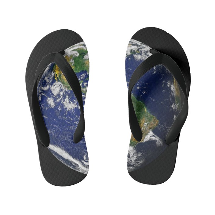 PLANET EARTH FROM SPACE Toddlers' Flip Flops | Zazzle.com