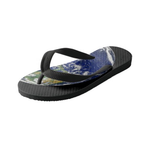 PLANET EARTH FROM SPACE Toddlers' Flip Flops | Zazzle