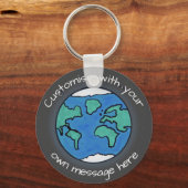 Planet Earth Globe Custom Keychain | Zazzle
