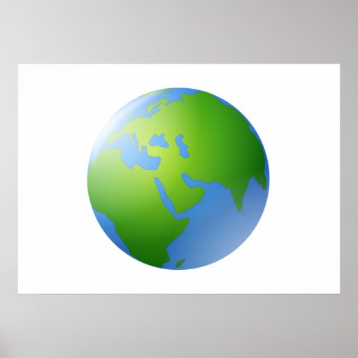 Planet Earth Globe Poster | Zazzle