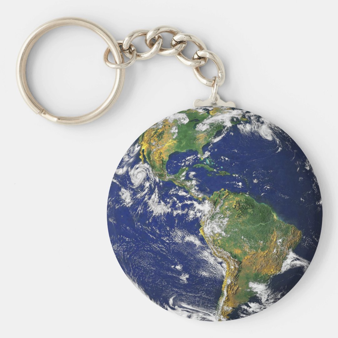 Planet Earth Keychain | Zazzle