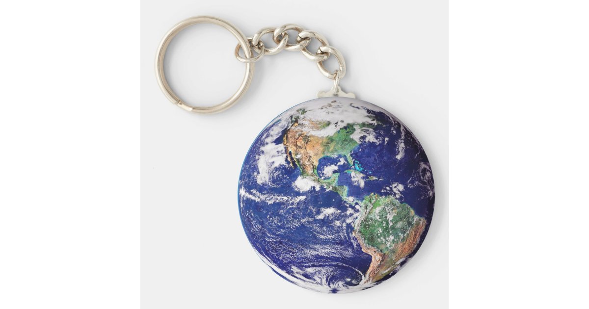 Planet Earth Keychain | Zazzle
