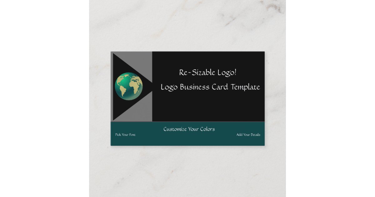 Planet Earth Logo Business Card | Zazzle