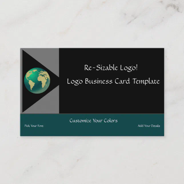 Planet Earth Logo Business Card | Zazzle