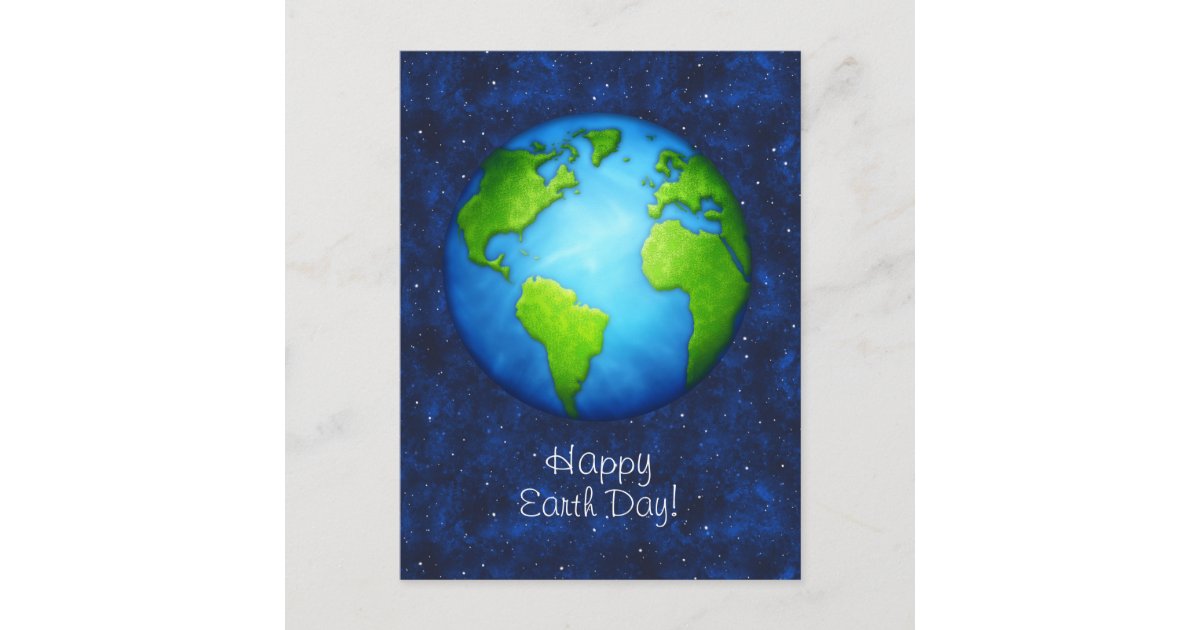 Planet Earth on space postcard | Zazzle