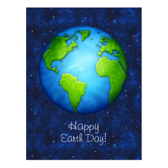 Planet Earth on space postcard | Zazzle.com
