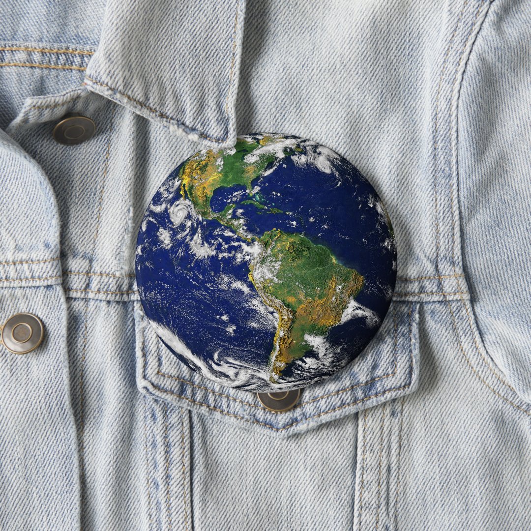 Planet Earth | Pinback Button | Zazzle