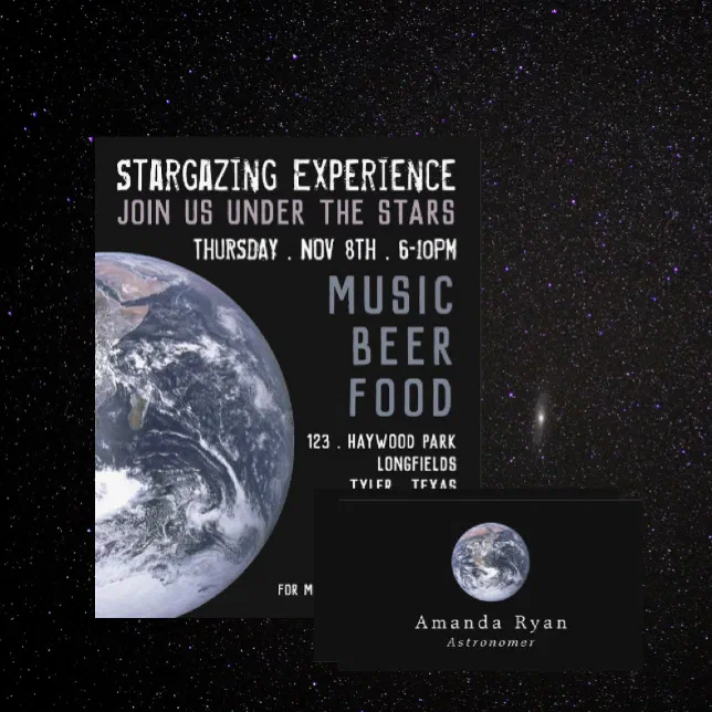 Planet Earth, Planetarium Event Advertising Flyer | Zazzle