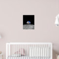 Planet earth rising over Moon Poster | Zazzle