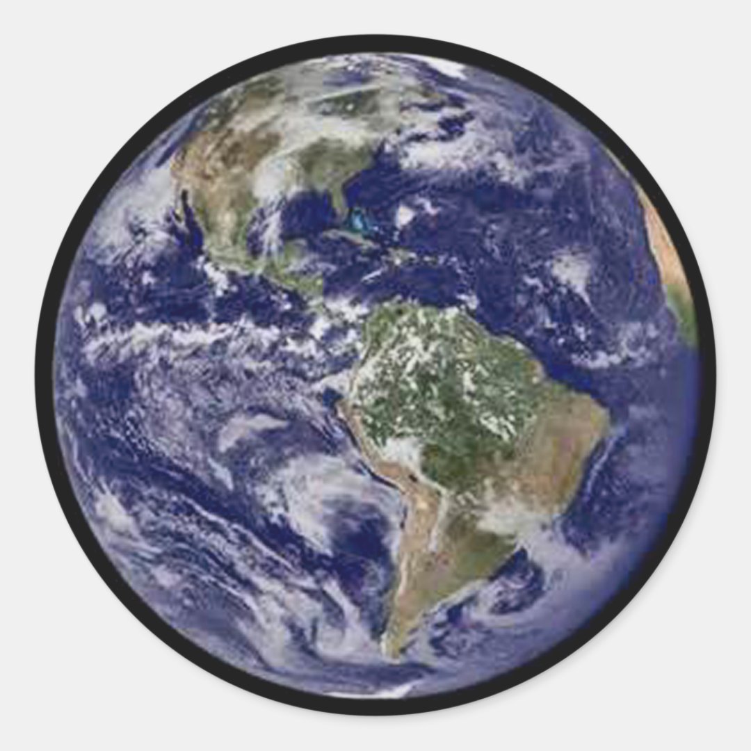 Planet Earth Round Stickers | Zazzle